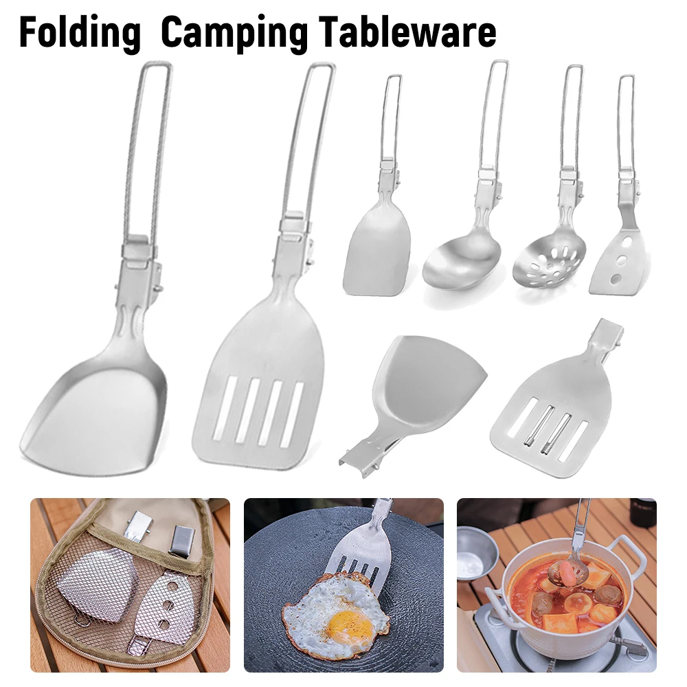 Folding-Portable-Cookware-Outdoor-Tableware-304-Stainless-Steel-Camping ...