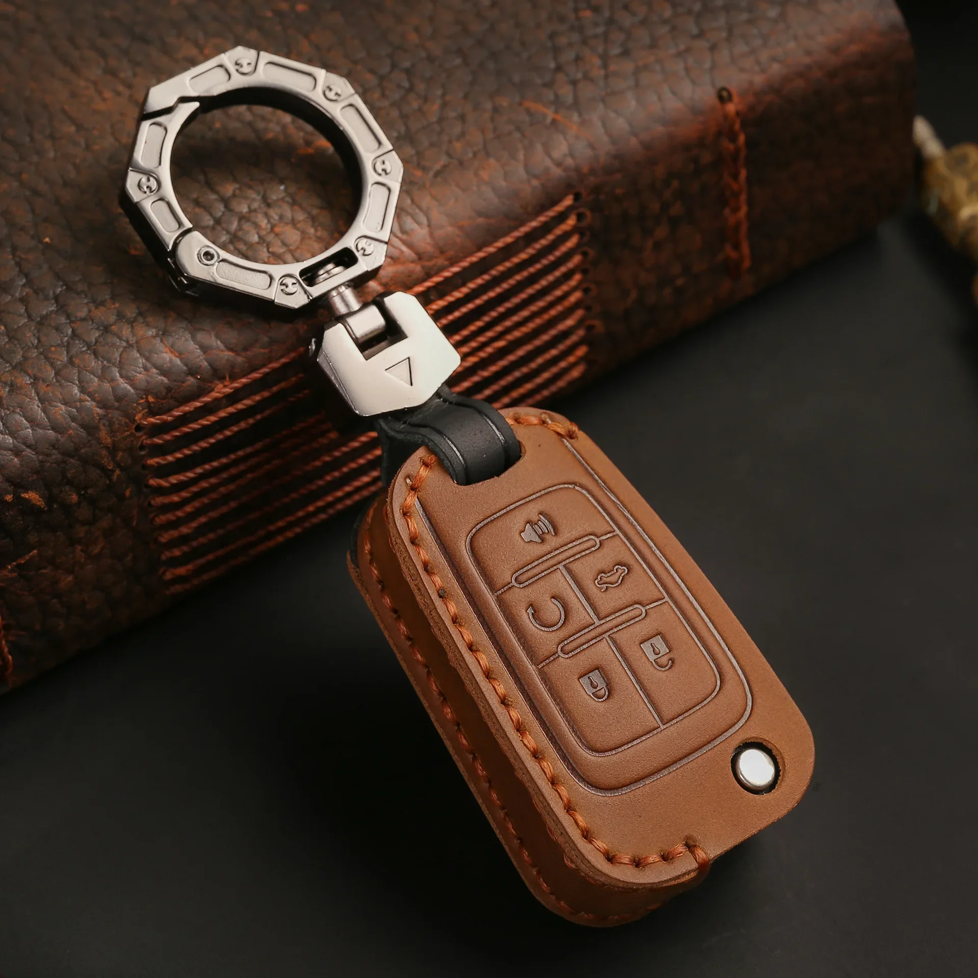 Leather-Car-Key-Cover-for-Chevrolet-Chevy-GMC-Buick-Encore-Terrain ...