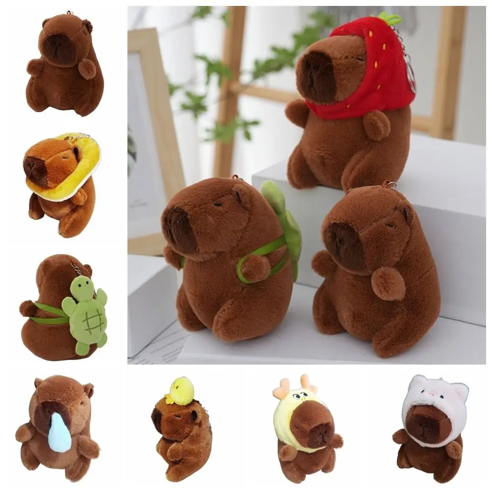 Cute-Toy-Plush-Capybara-Keychain-Cartoon-Capybara-Multicolor-Fluffty ...