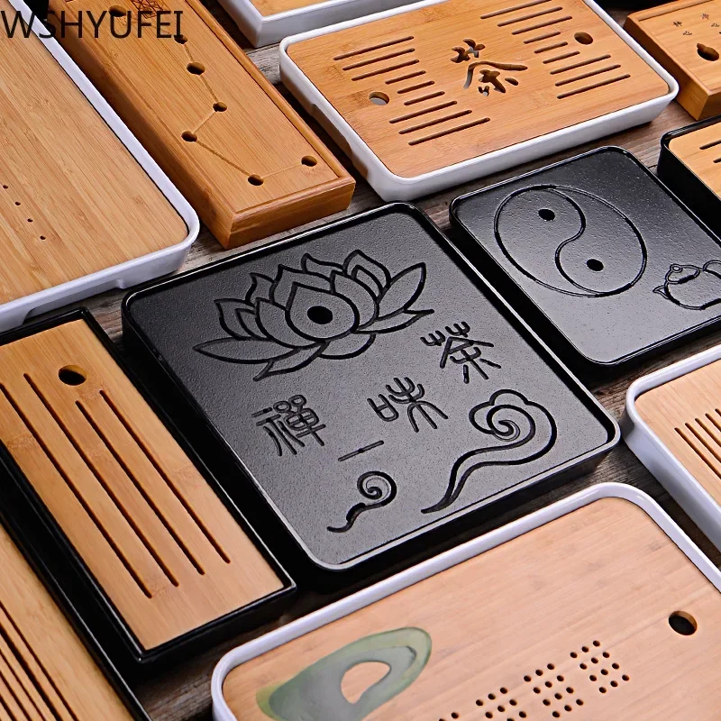 WSHYUFEI-China-Bamboo-Tray-Tea-Tray-fruit-dish-Drainage-Water-Storage ...