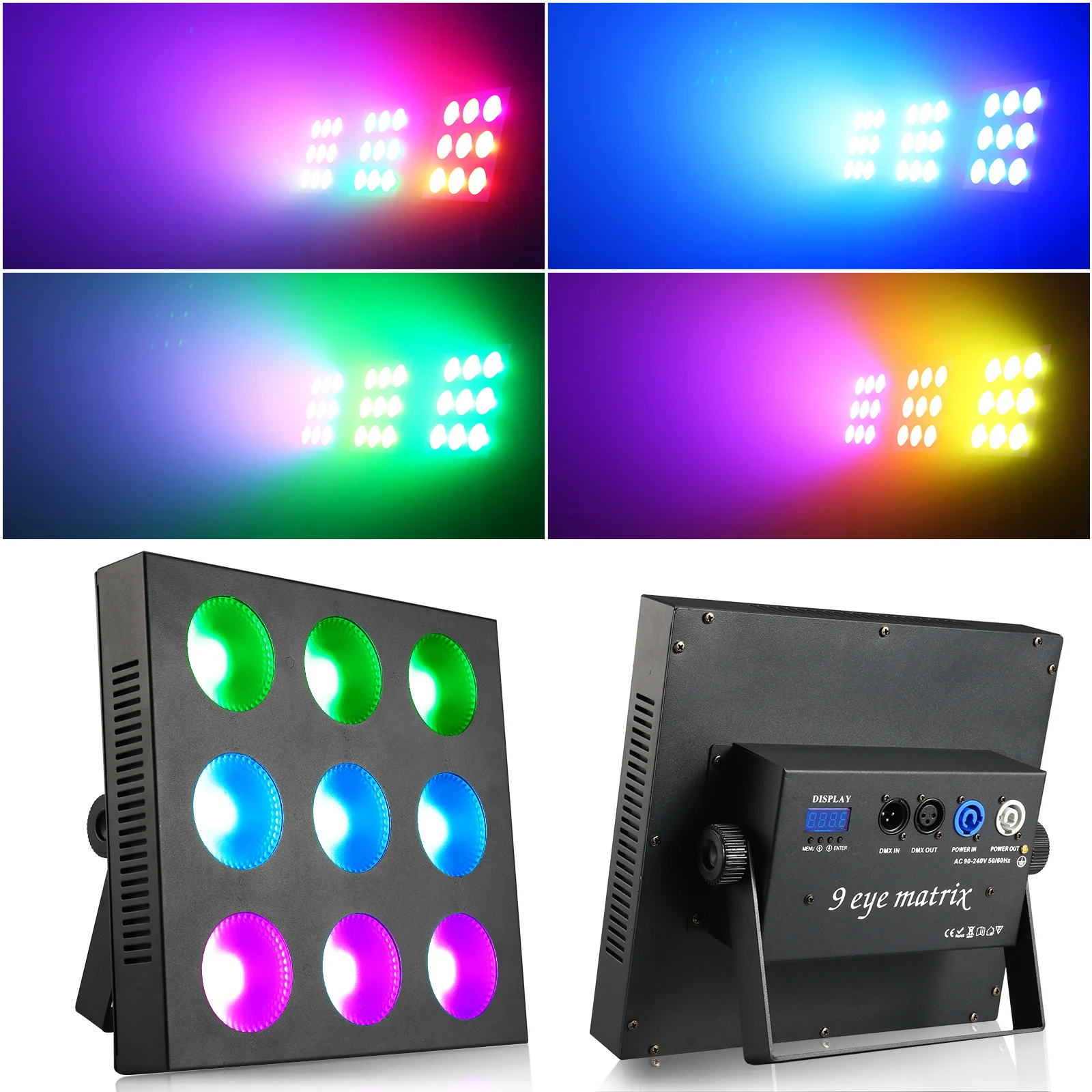 Somspot-9-Eye-Cob-Matrix-Licht-Rgbw-Led-Flat-Par-Light-Dmx-Podium ...