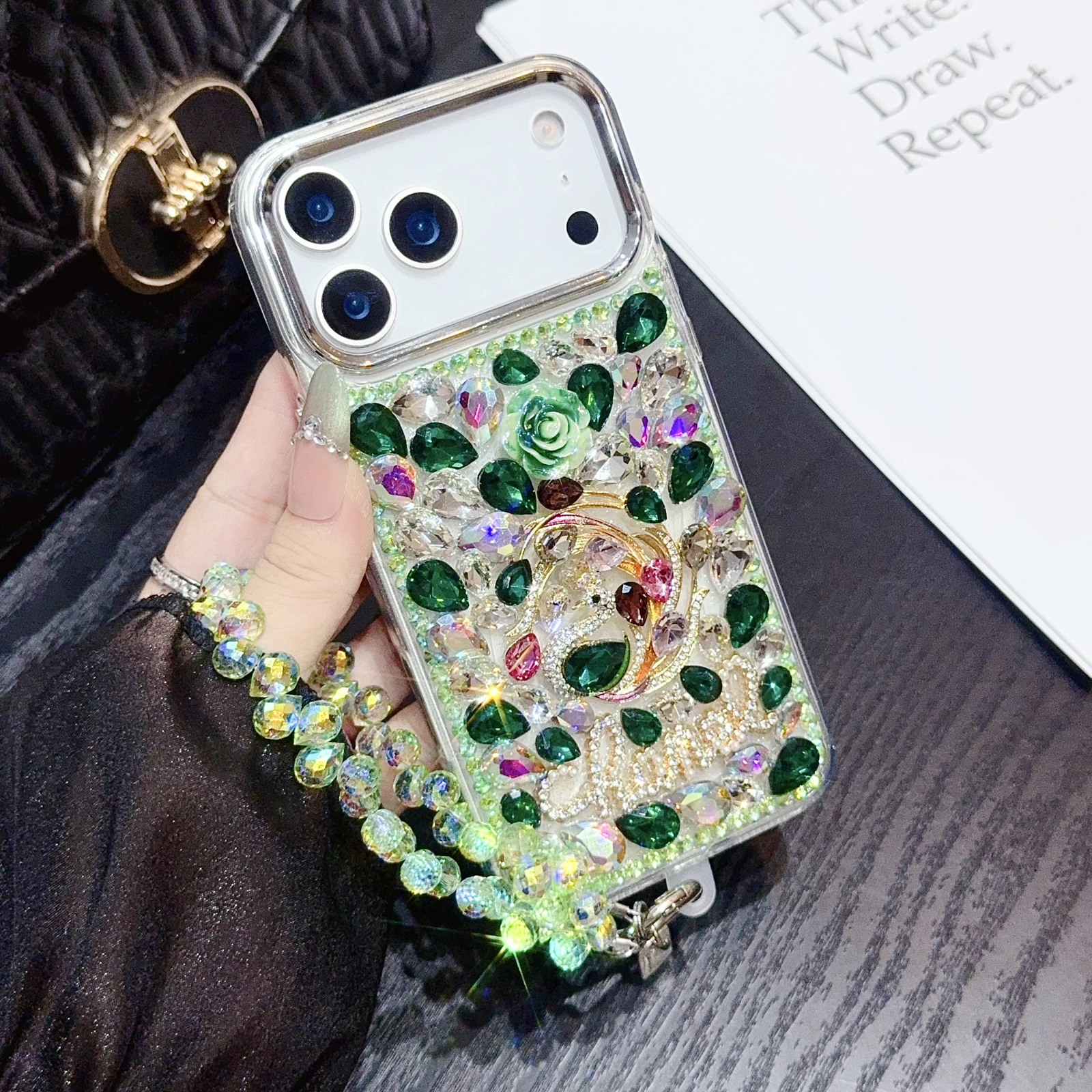 Coque de téléphone en strass, étui en diamant pour Huawei Honor Magic 4 ...