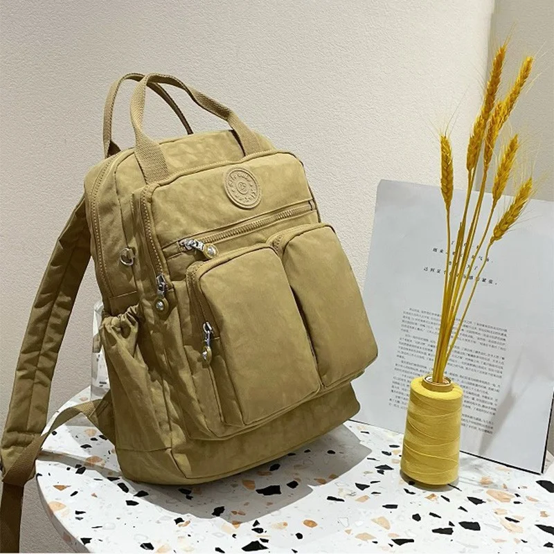 Women-s-Casual-Backpack-Lightweight-Nylon-Multi-pocket-Waterproof ...
