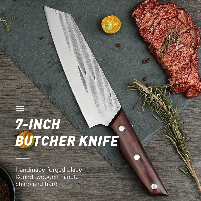 Faca artesanal forjada Chef Facas de cozinha Faca de açougueiro ...
