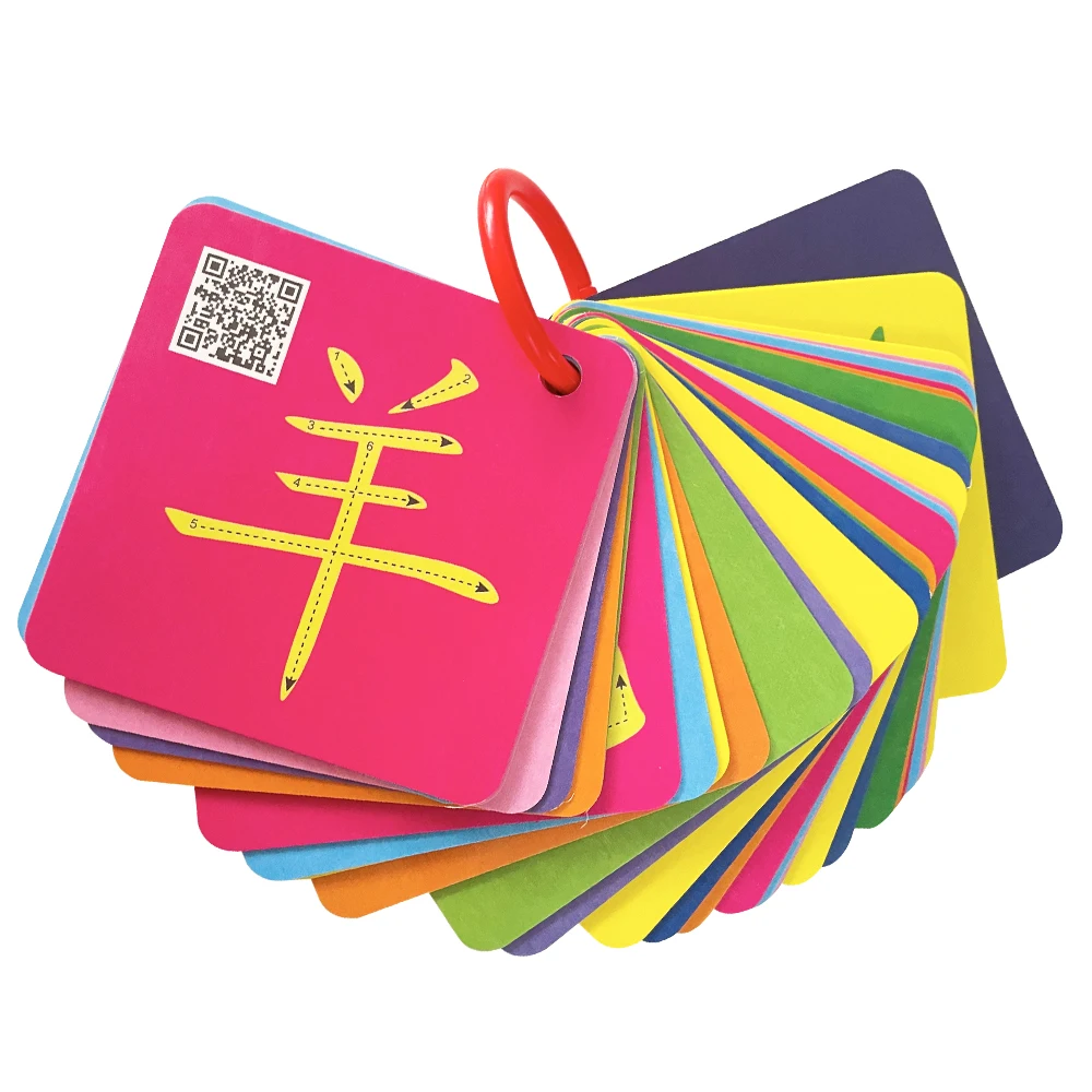 English-Characters-Cards-Chinese-Learning-Flashcards-Writing-Stroke ...