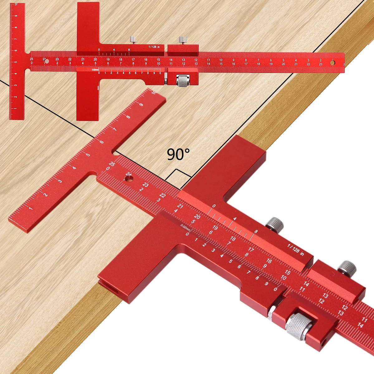 Woodworking-Fine-Tuning-Scribe-Metric-inch-Aluminum-alloy-T-Ruler ...