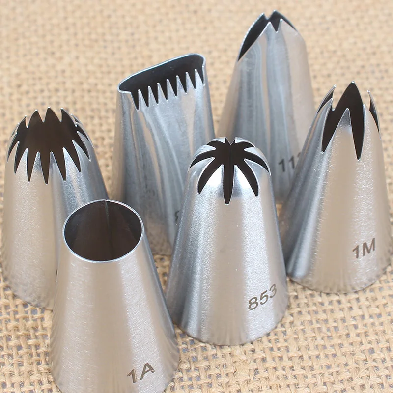 6pcs-Cookies-Tip-Metal-Cream-Decorating-Tip-Sets-Pastry-Tools-Stainless ...