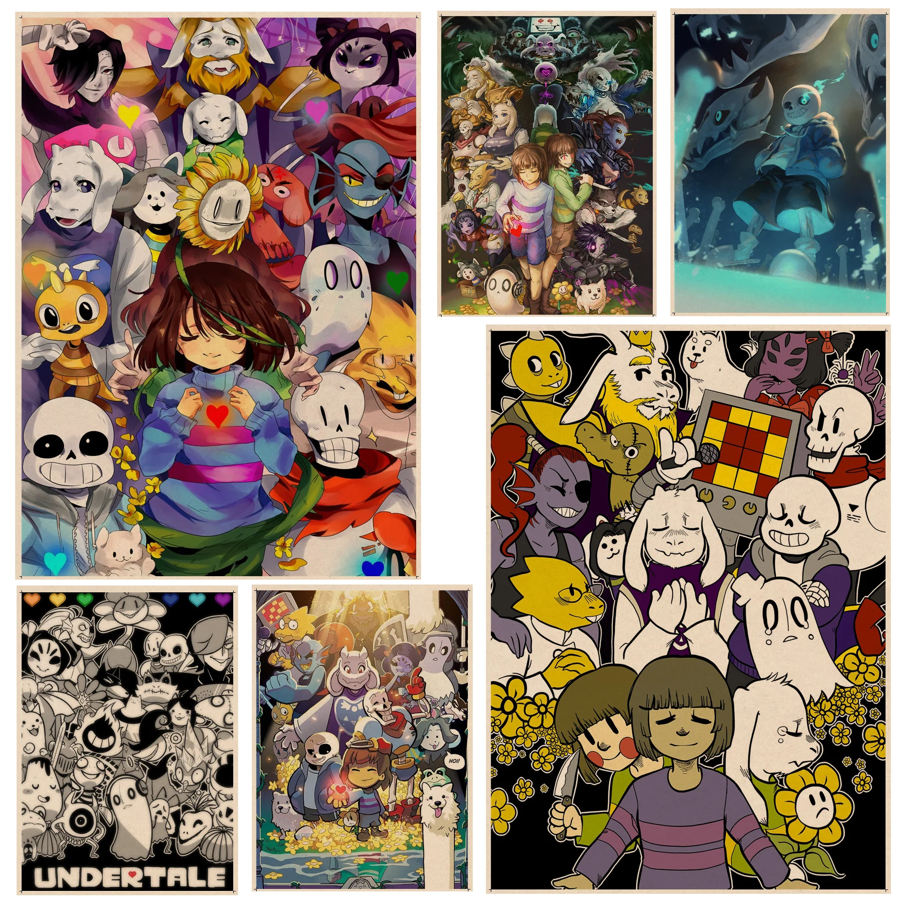 Undertale-Classic-Anime-Poster-Vintage-Room-Home-Bar-Cafe-Decor ...