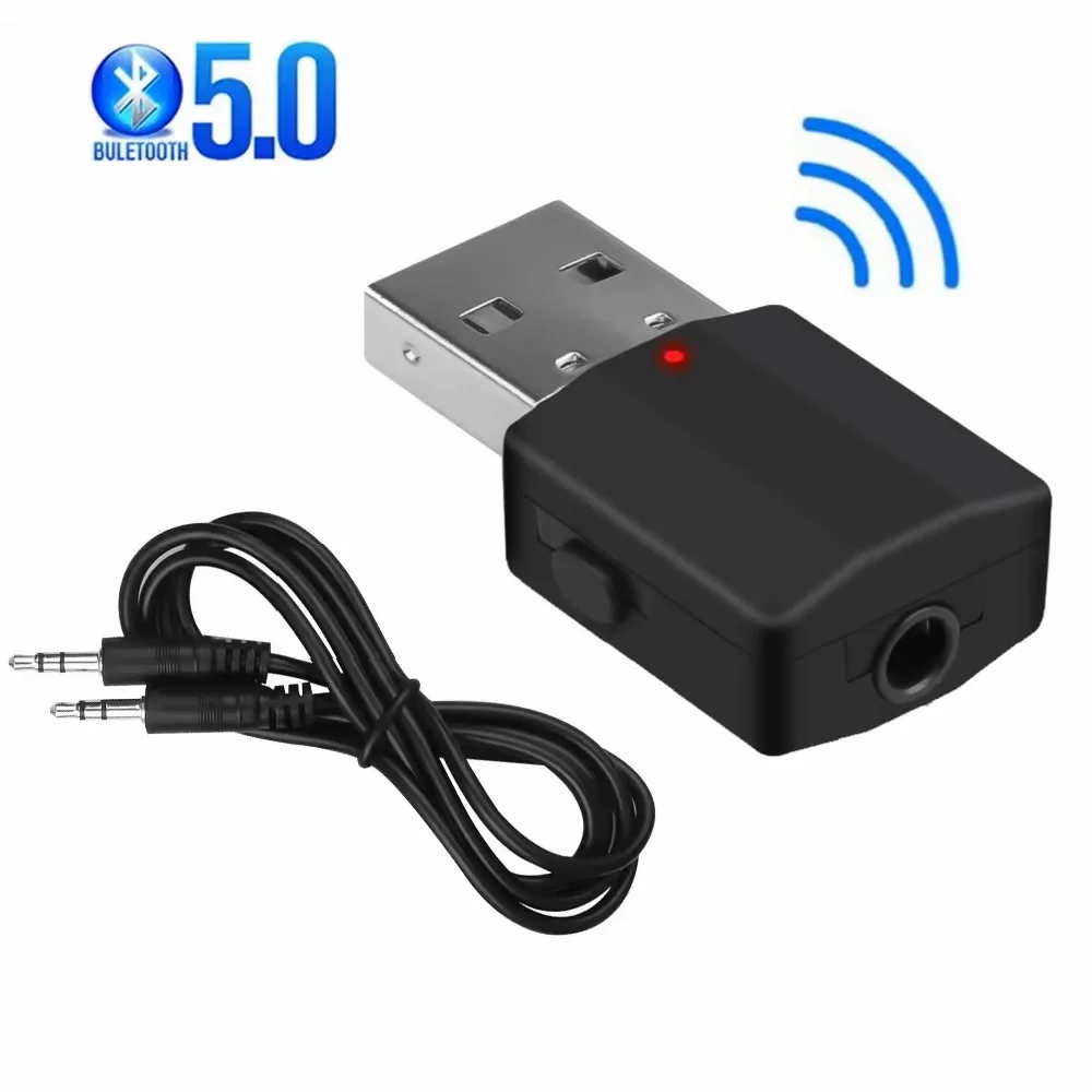 USB-Bluetooth-Compatible-5-0-Receiver-Transmitter-3-5mm-Car-Audio ...