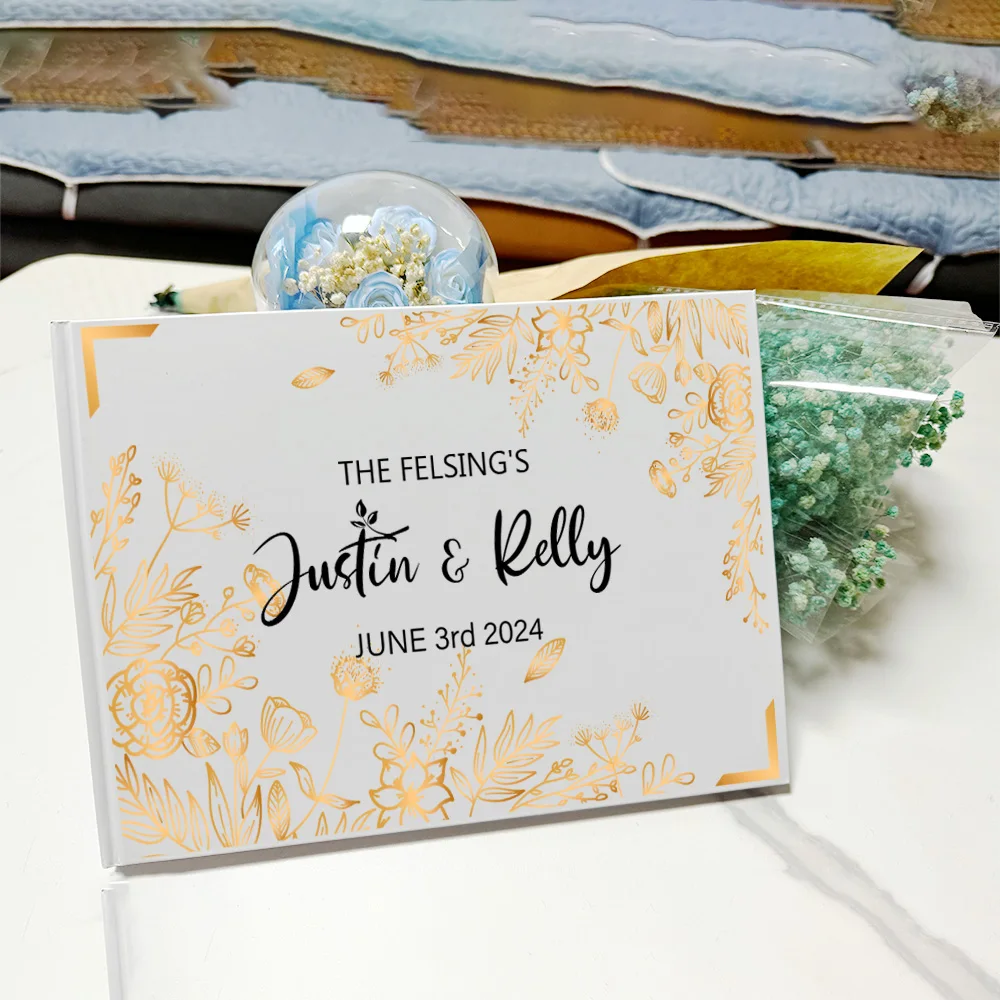 Personalized-Name-Guest-Book-Wedding-Signature-Book-Message-Photo-Album ...