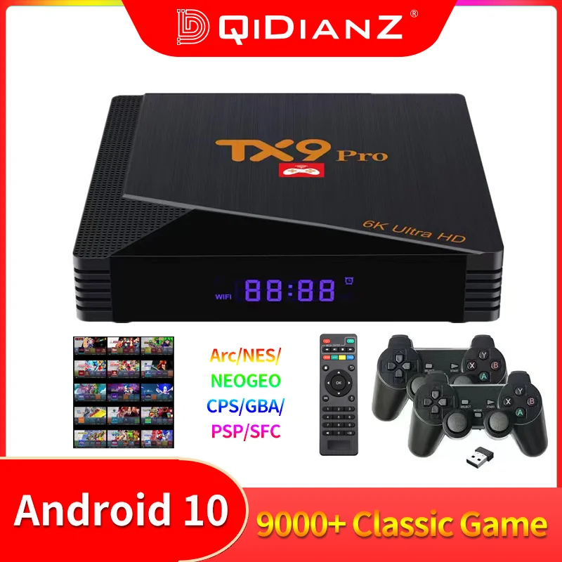 TV Box TX9 Pro, Android 10,0, 6K, Ultra HD, Wifi, 2,4G y 5,8G, 2 en 1 reproductor multimedia ...