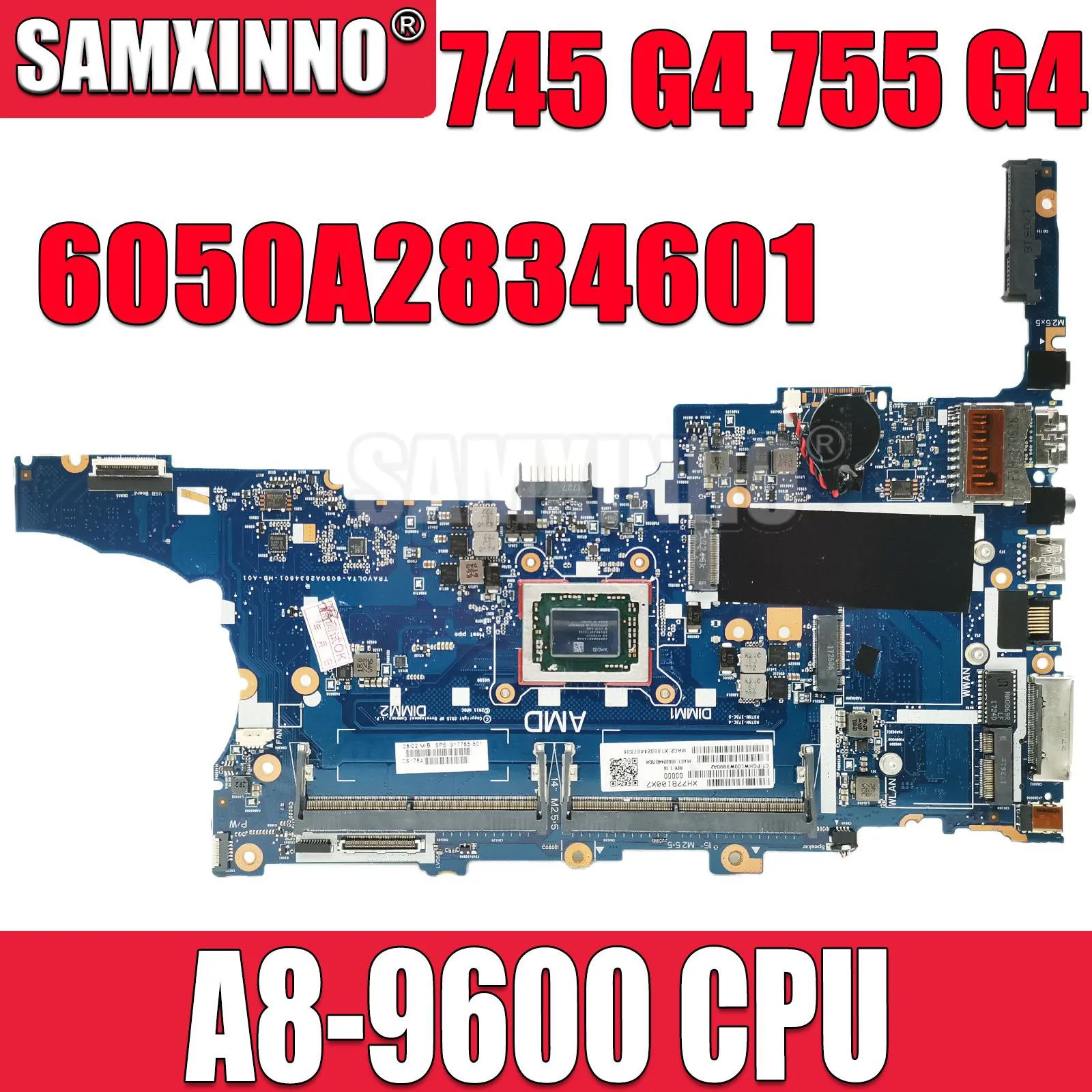SAMXINNO-6050A2834601-MB-A01-Mainboard-For-HP-Elitebook-745-G4-755-G4 ...