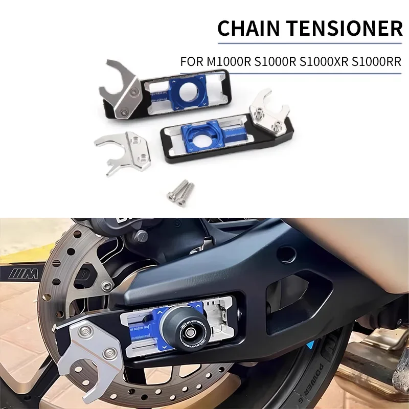 Motorcycle-CNC-Rear-Wheel-Axle-Blocks-Chain-Adjusters-Tensioners-NEW ...