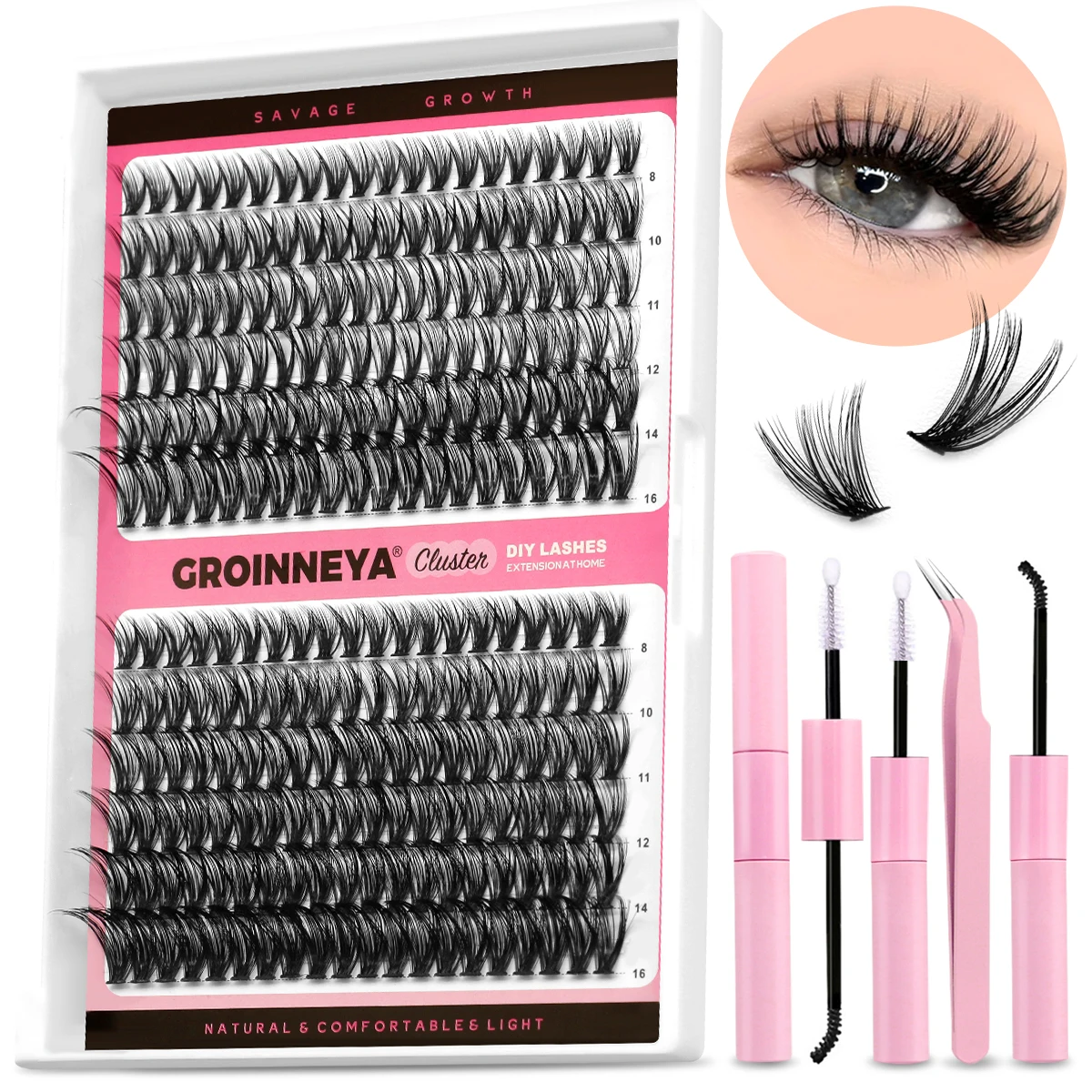 Lashes Clusters Set Extensions Kit Fake eyelashes Mix Lash Clusters ...