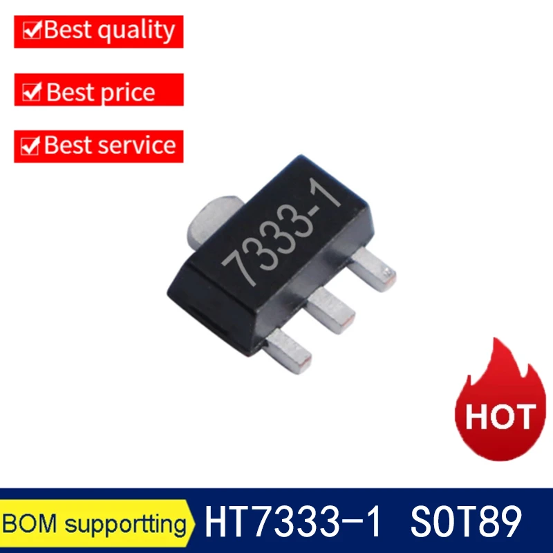 Régulateur de tension SMD, 100 PCS/Lot, HT7333-1, HT7333, soto 89 ...