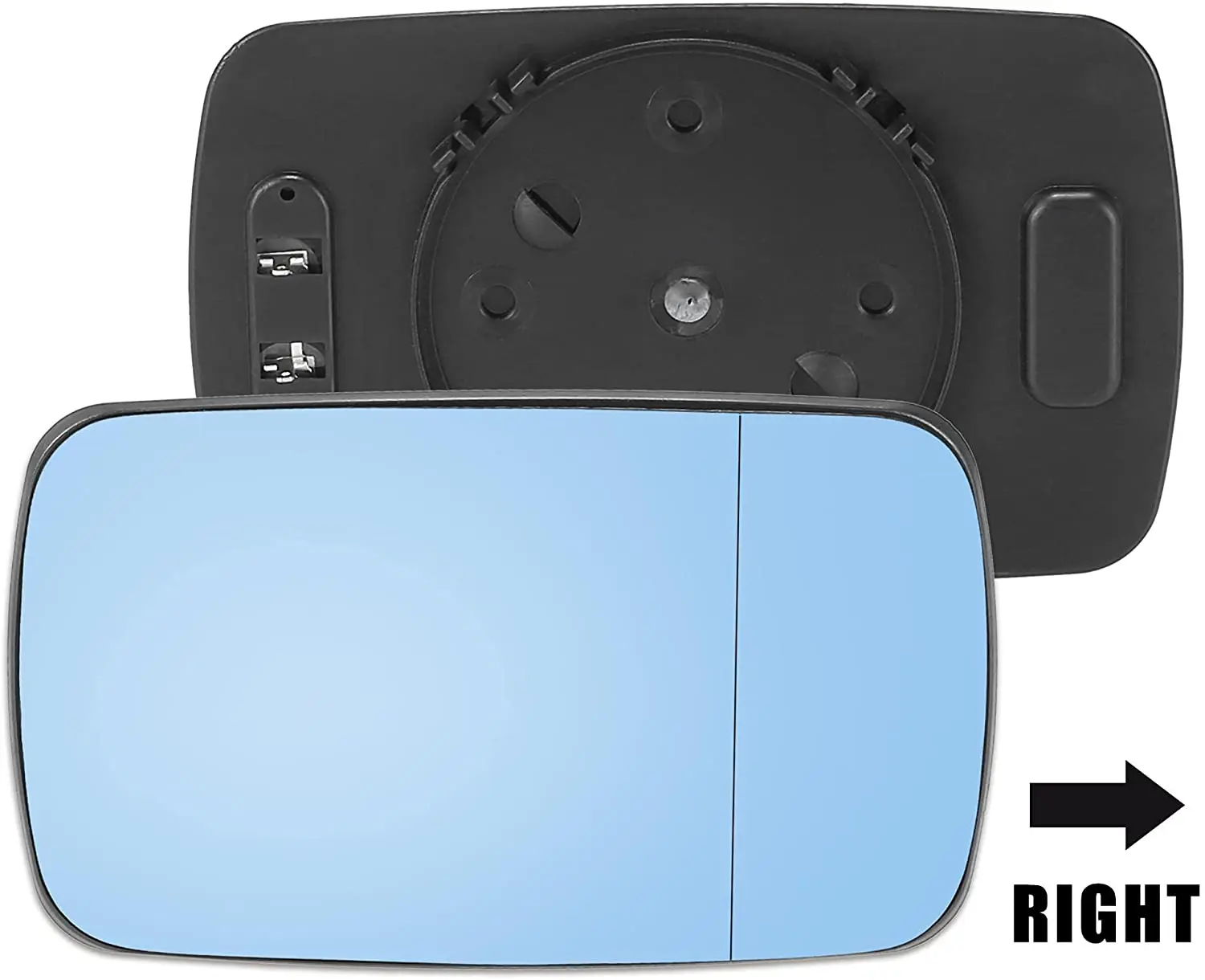 Left-Right-Rear-View-Lens-Split-Mirror-Heated-Glass-Blue-Rearview-for ...