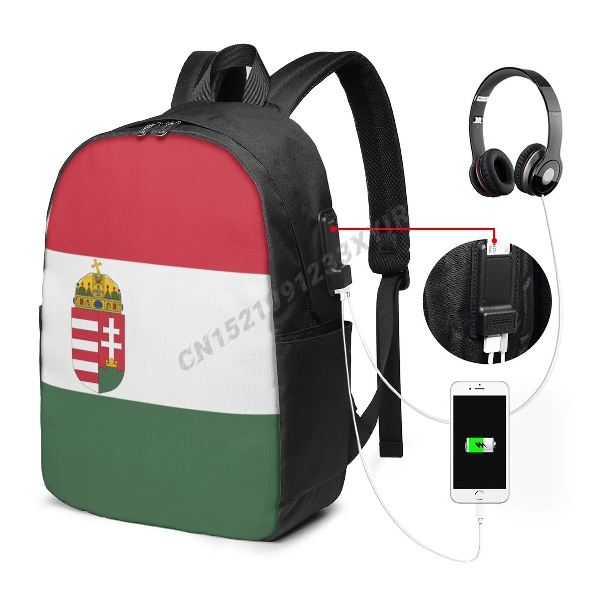 Backpack-Hungary-Flag-Hungarian-Country-Map-IT-S-IN-MY-DNA-Fans-Student ...