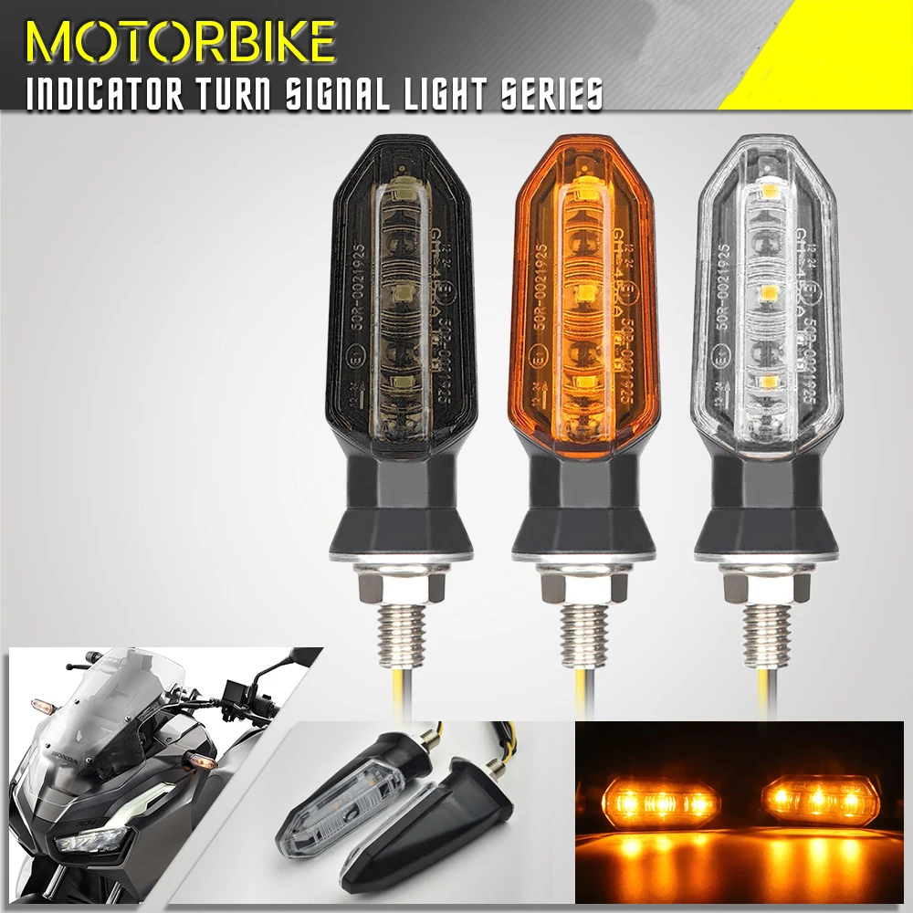 8mm Motorcycle LED Turn Signal Light Amber Flasher Indicator Blinker ...