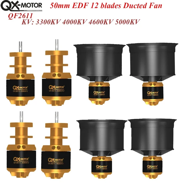 70mm 12 Blades Ducted Fan EDF Unit With 4S 3400KV Brushless Motor For