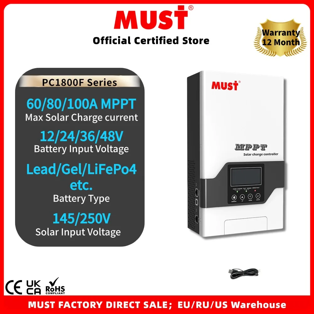 MUST-MPPT-80A-100A-PC1800F-Series-Parallel-145V-250V-Solar-Charge ...