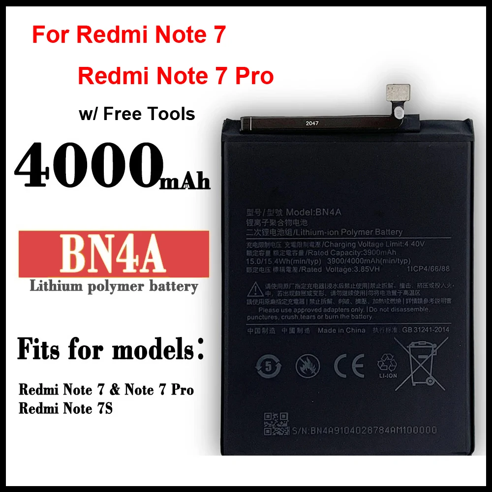 BN4A-Replacement-Battery-For-Xiaomi-Redmi-Note7-Note-7-Pro-M1901F7C-M1901F7G-M1901F7S-4000mAh ...