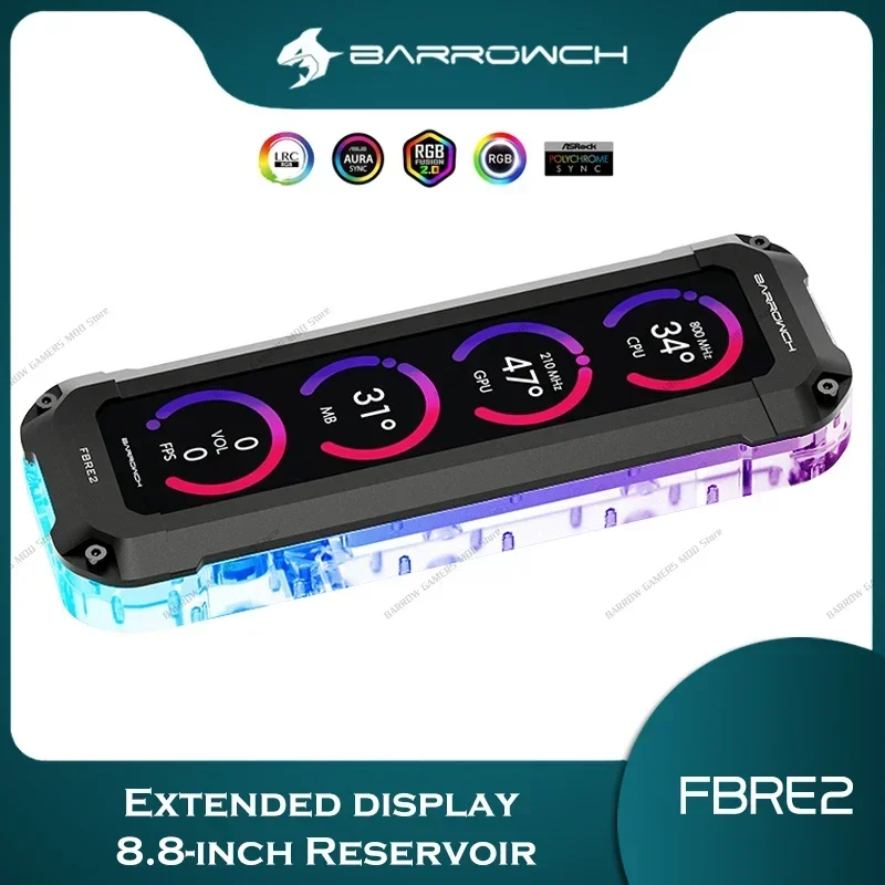 Barrowch Computer Split Water Cooling 2 In 1 Reservoirs + Extended ...