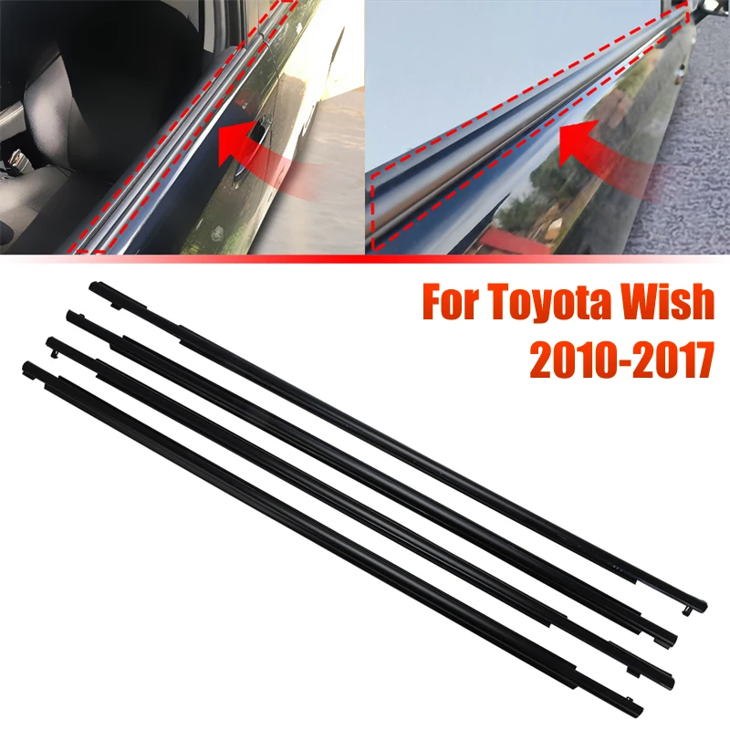 For-Toyota-Wish-2010-2017-Car-Window-Moulding-Trim-Weatherstrip-Seal ...