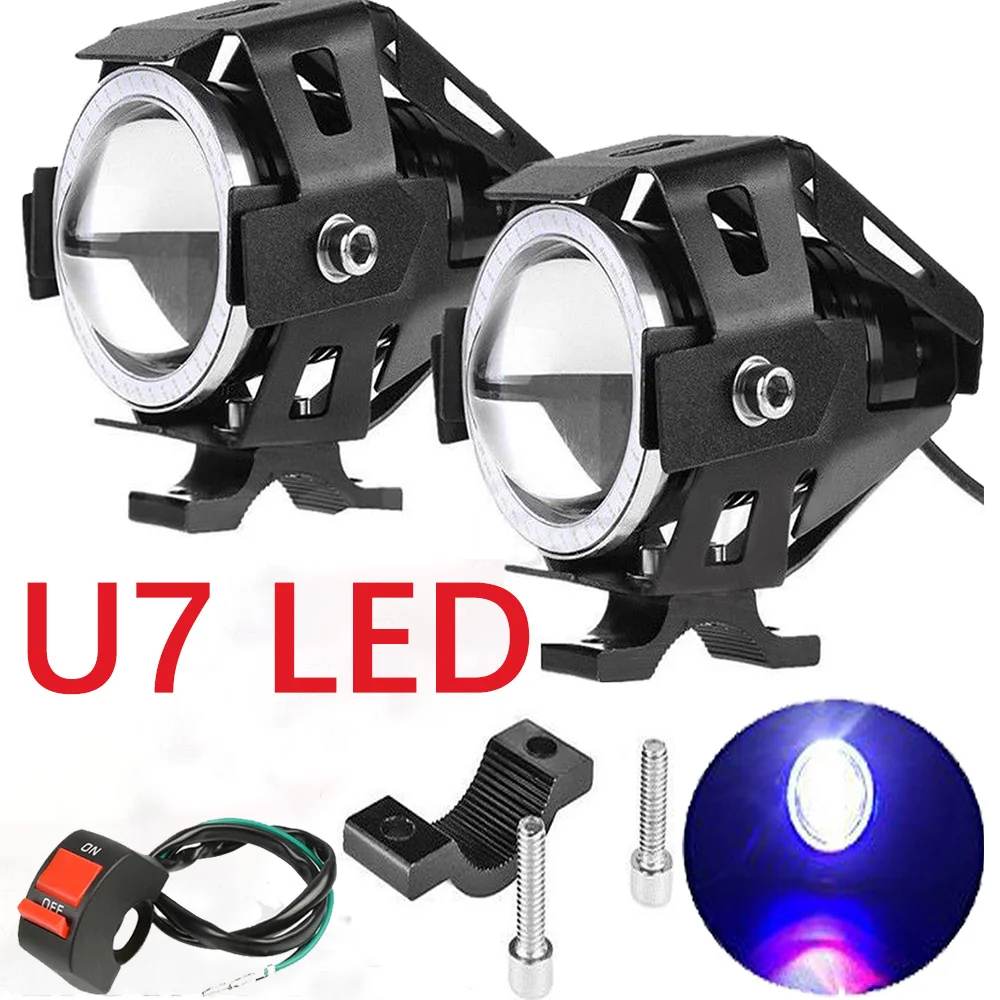 Additional Motorcycle Headlight Auxiliary Led Spotlight Fog Light U7 ...