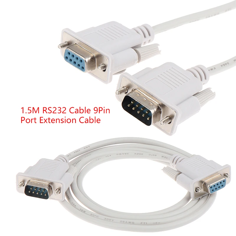 1.5m RS232 Cable To RS-232 DB9M To DB9F Male To Female DB9 9Pin ...