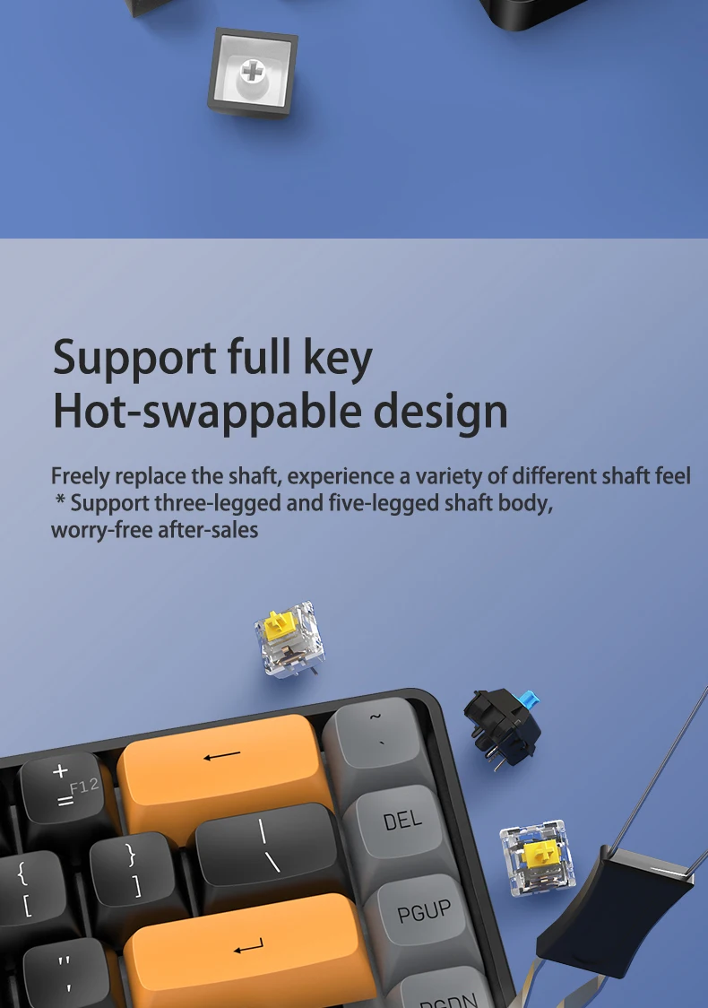 Aigo A68 Mechanical Keyboard – Compact & Hot-Swap