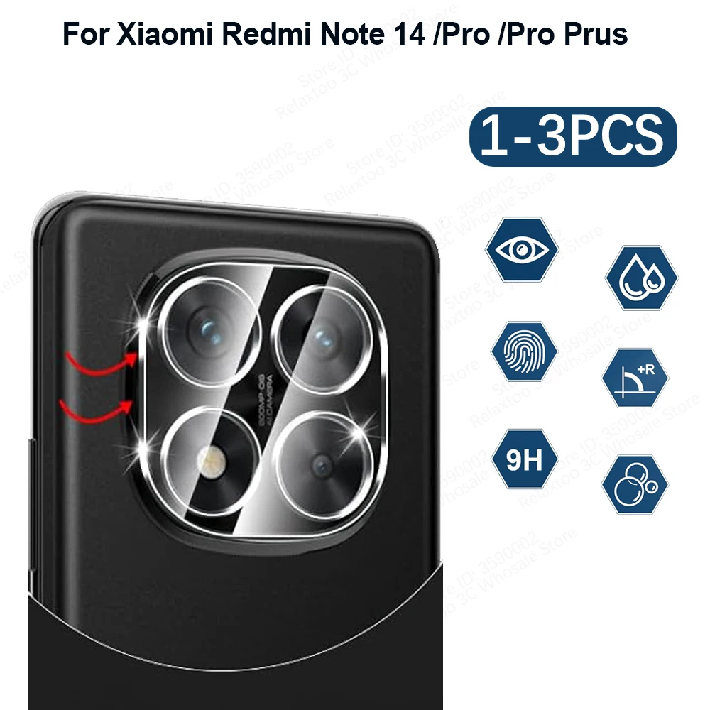 1-3PCS 3D Camera Lens For Xiaomi Redmi Note 14 Pro Tempered Glass ...