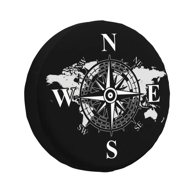 Custom-Compass-With-World-Map-Spare-Tire-Cover-for-Pajero-Jeep-RV-SUV ...