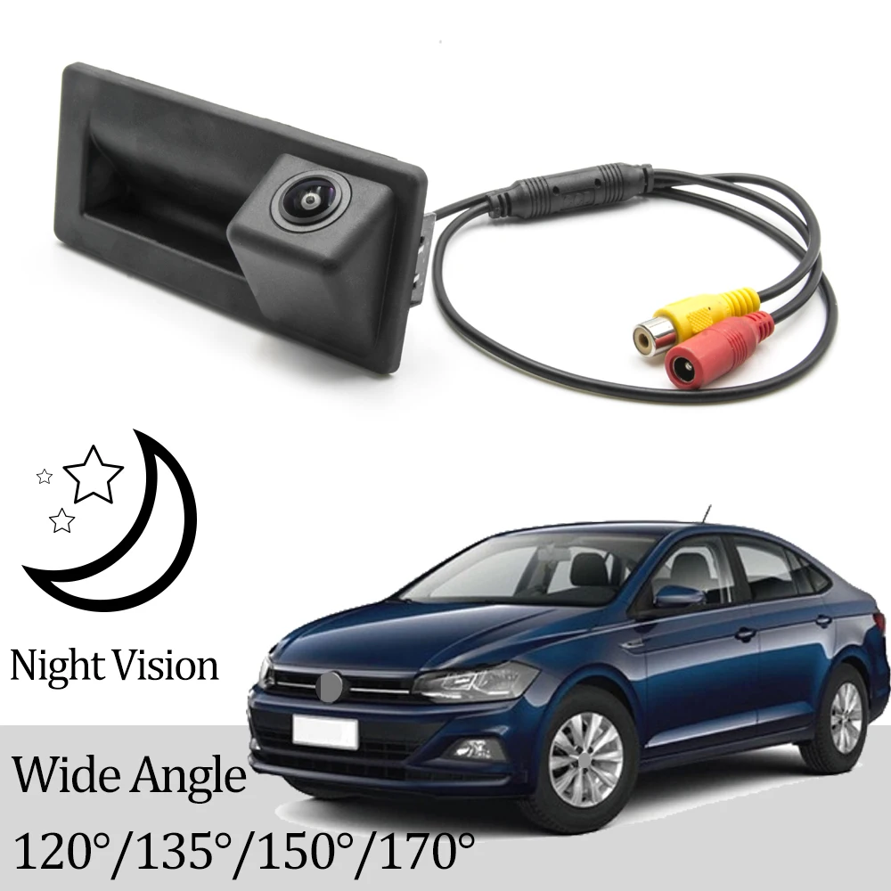 CCD HD AHD Trunk Handle Rear View Camera For Volkswagen Virtus Sedan ...