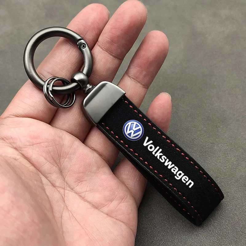 Suede-Key-Ring-Sport-Car-Keychain-Custom-Car-Emblem-Gift-With-For-VW ...