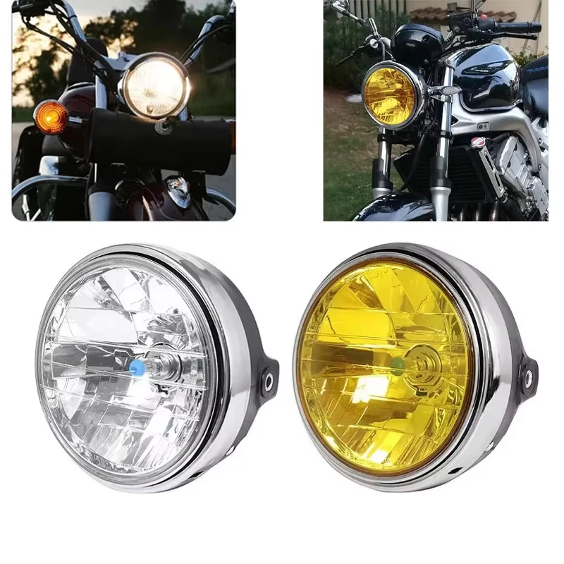 12V Retro Halogen Motorcycle Headlight Waterproof For Honda CB900 CB400 ...