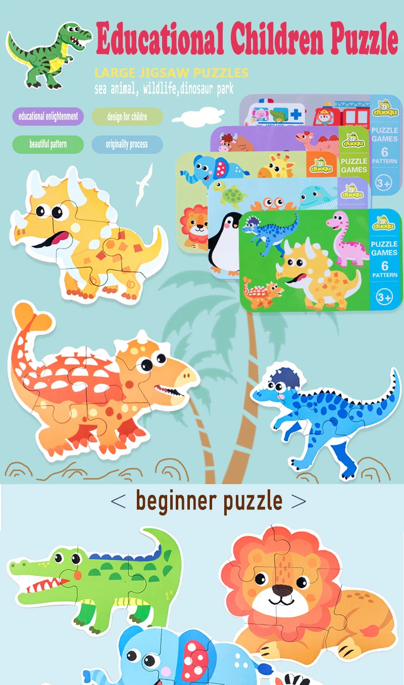 Faune - Puzzle Créatif De Bois Et En Boîte De Métal Pour Enfant, Jeu ...