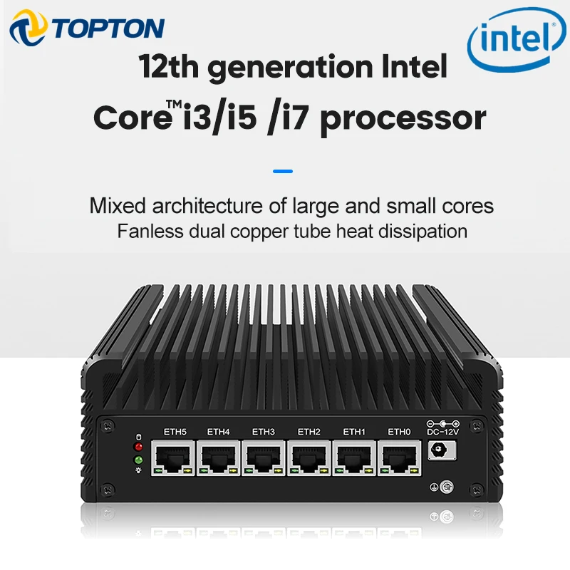 12th Gen Alder Lake 2.5G Soft Router Intel i7 1265U i5 1235U 8505 6x ...