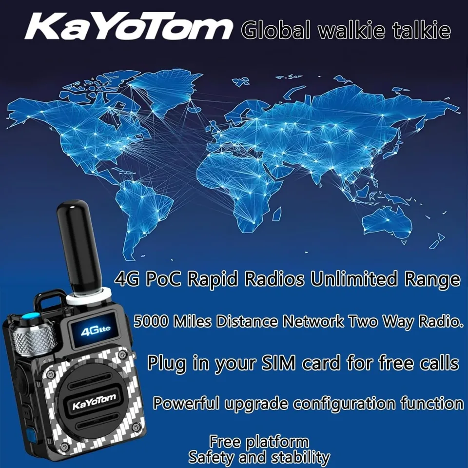 Unlimited Range Walkie Talkies With SIM Cards 2 Units Portable Radios ...