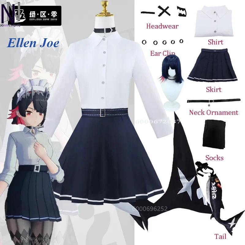 Zenless-Zone-Zero-Game-Ellen-Joe-Cosplay-Costume-JK-School-Uniform ...
