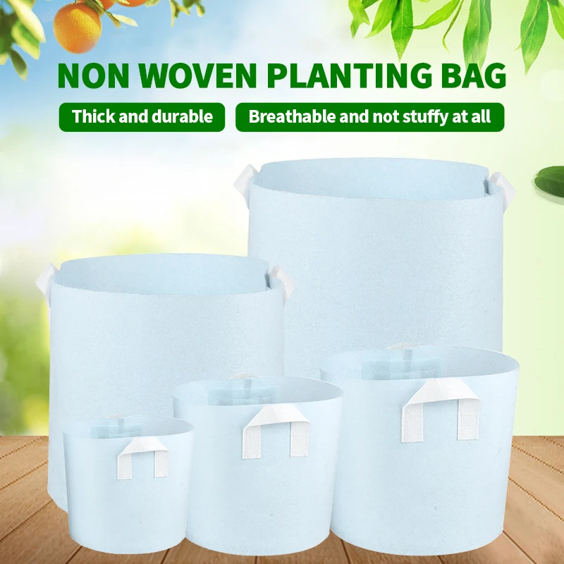 Multi-Size Thickened Breathable Grow Bags with Handles Indoor Outdoor ...