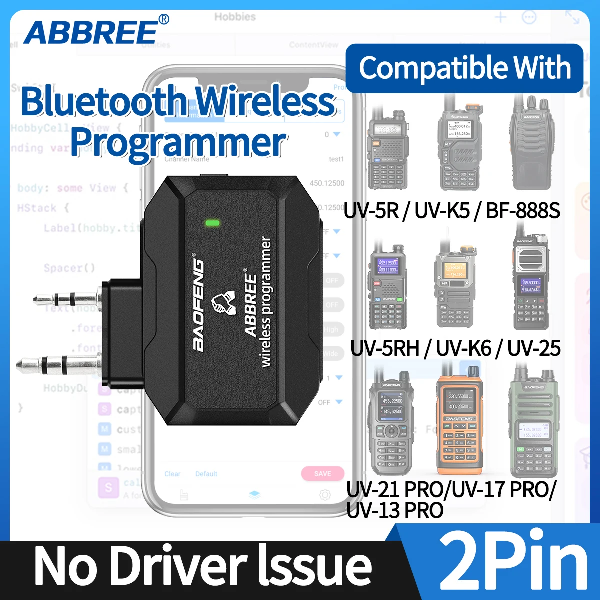 ABBREE-Bluetooth-Wireless-Programmer-for-Walkie-Talkie-Plug-Play-Phone ...