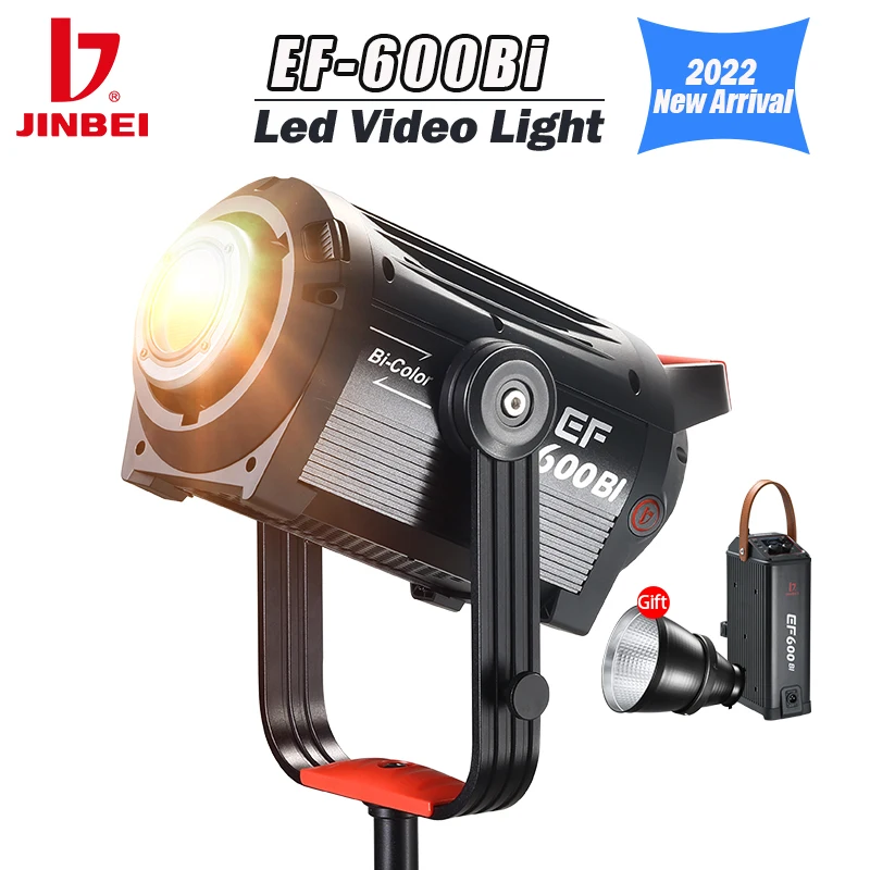 JINBEI-EF600BI-600W-Bi-color-LED-Video-Light-2700-6500K-Professional ...