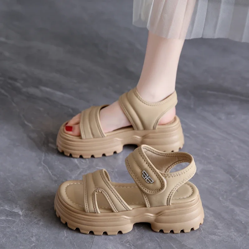 Peep-Toe-Beach-Platform-Sandals-Women-Chunky-Heel-Sandals-2024-Summer ...