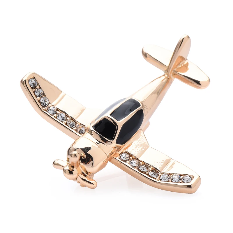 Wuli-baby-Enamel-Airplane-Brooches-For-Women-Men-2-color-Rhinestone ...