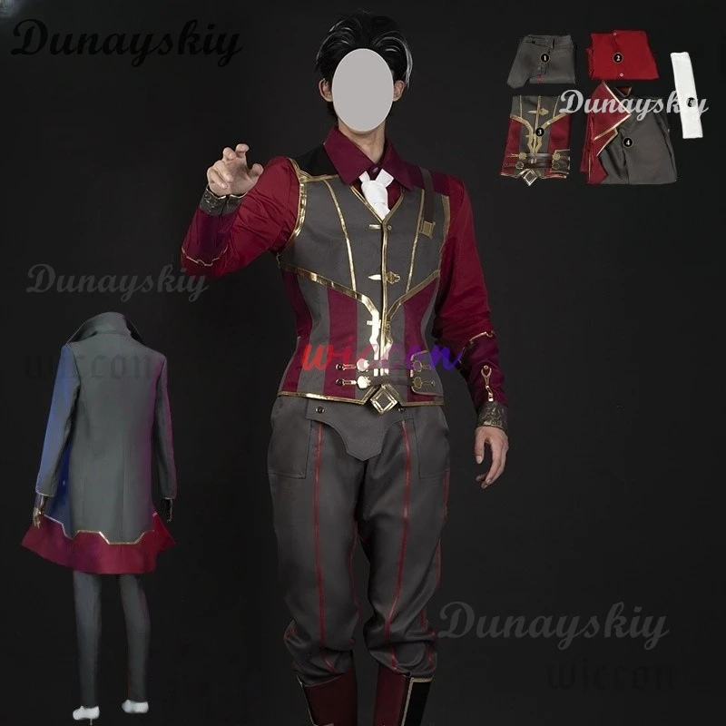 Game LOL Arcane Silco Cosplay Costume Military Uniform Trench Coat Boot ...