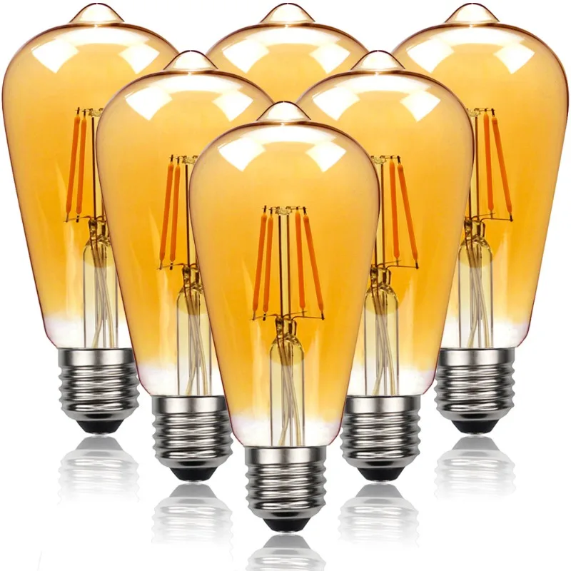 6-Pc-set-LED-Bulb-2700K-Vintage-Retro-Edison-Filament-Bulb-E27-Base ...
