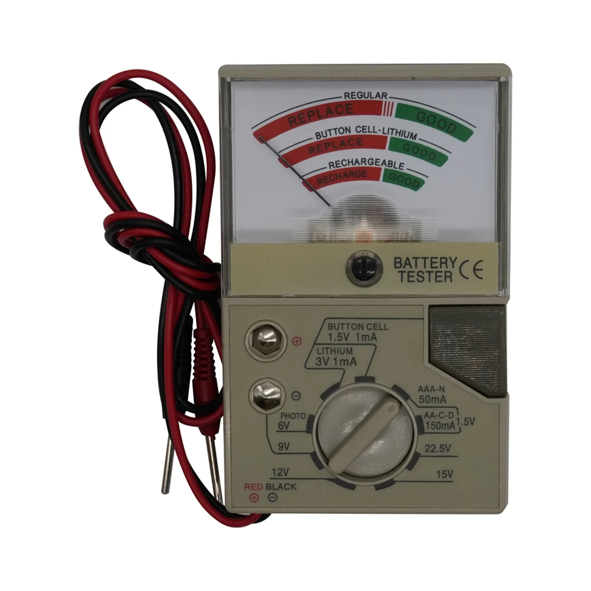 A22I Battery Tester with Meter Electric Voltage Tester for AA AAA C D N ...