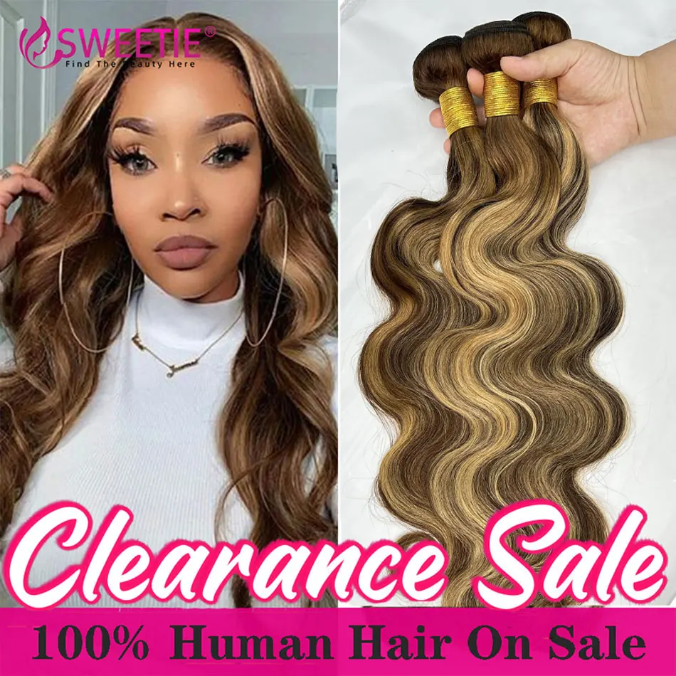 Highlight-Body-Wave-Bundles-Human-Hair-Bundles-P4-27-Ombre-Honey-Blonde ...
