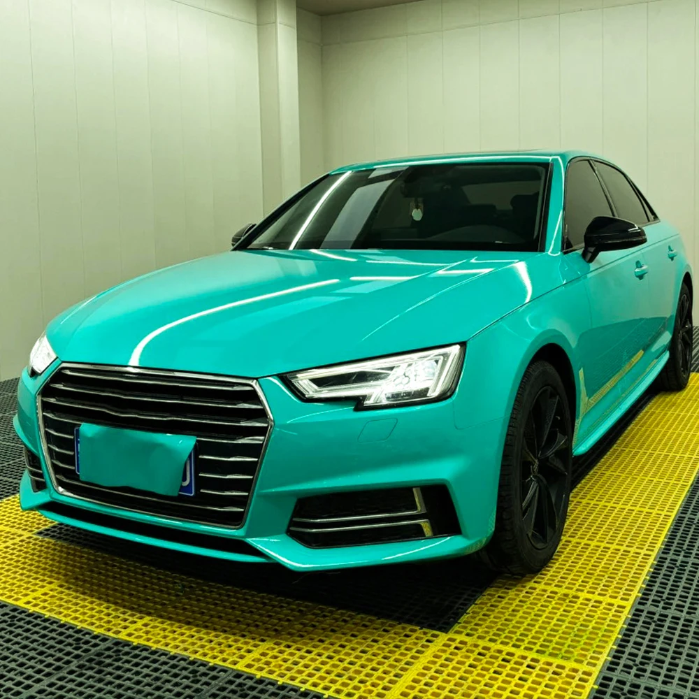 Crystal Turquoise Car Wrap Sticker Color Change Vinyl Film PET Bubble ...