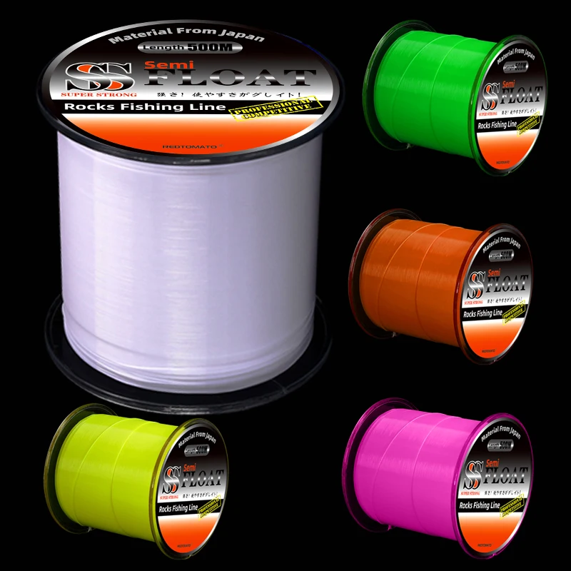 REDTOMATO Semifloating Monofilament Nylon Fishing Line 500M Super ...